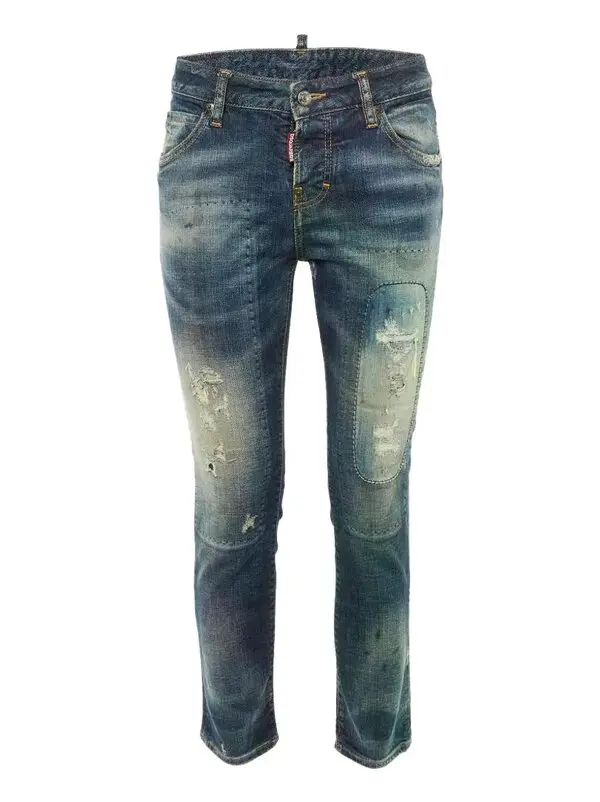 Dsquared2 Distressed Slim-fit Jeans - Blue
