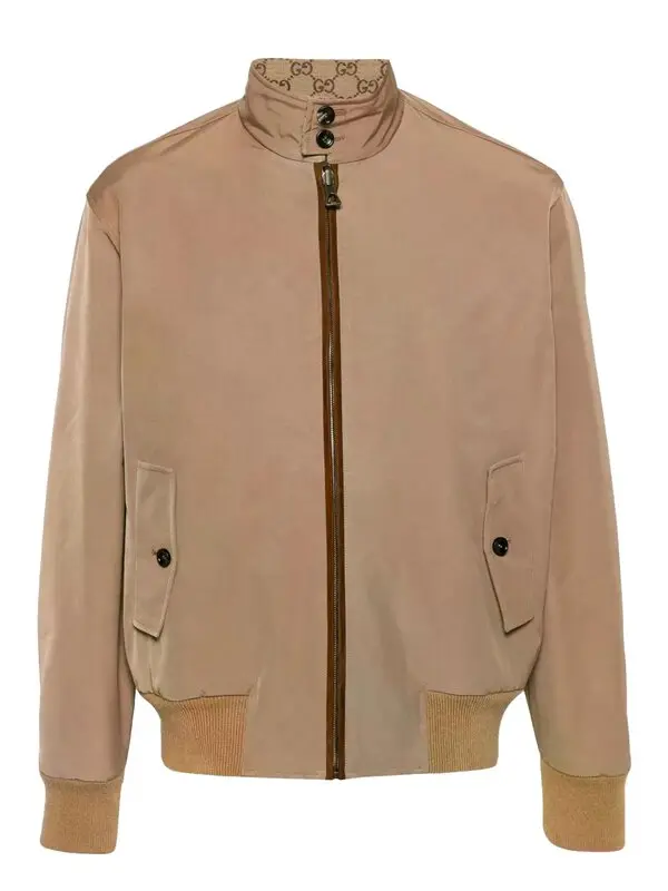 Gucci Gg Supreme Canvas Reversible Bomber Jacket - Brown