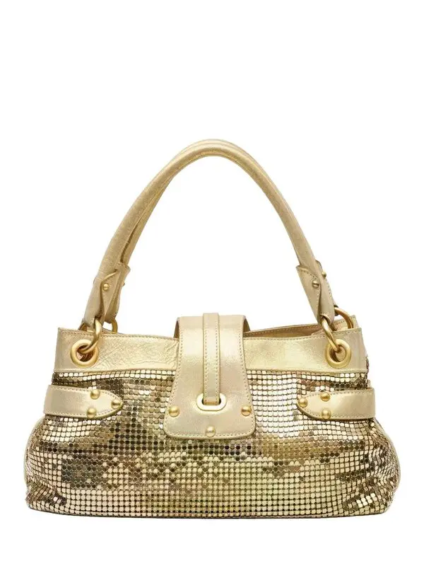 JIMMY CHOO Tulita Chainmail Shoulder Bag - Gold