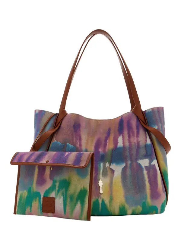 CHRISTIAN LOUBOUTIN Bettina Large Tie-dyed Canvas Tote Bag - Multi