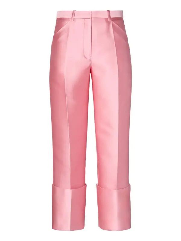Calvin Klein Eva Cuffed Satin Trousers - Pink