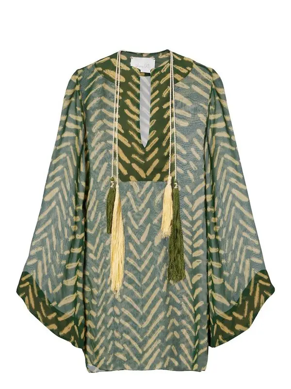 Johanna Ortiz Printed Cotton Kaftan - Green
