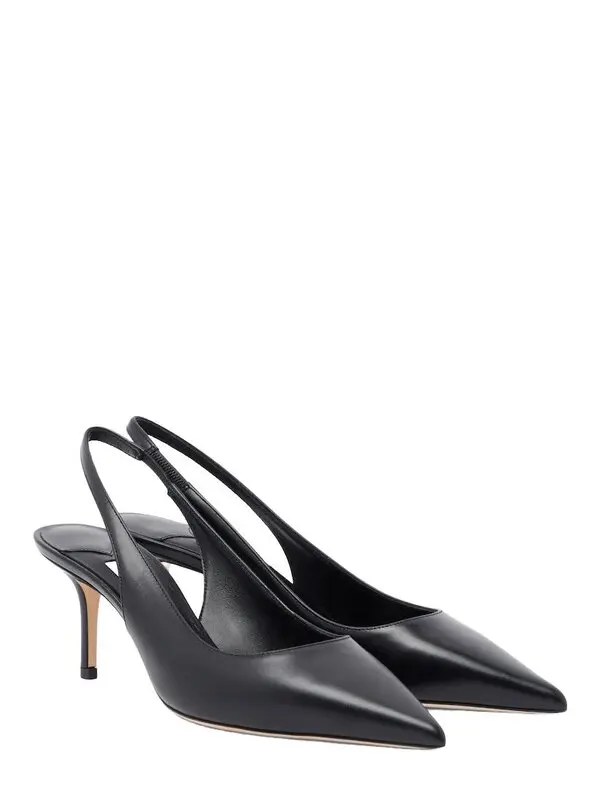 JIMMY CHOO Love Leather Slingback Pumps - Black
