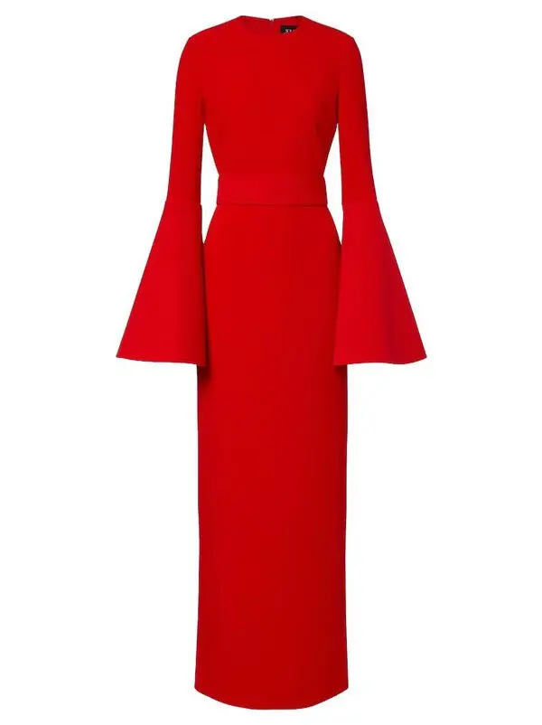Solace London Theia Belted Gown - Red