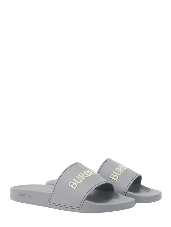 Burberry Logo Slides - Grey
