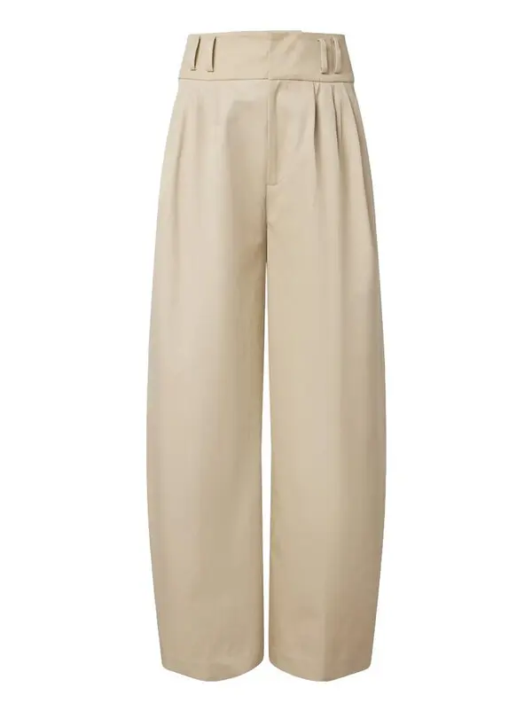Altuzarra Wilson Cotton Wide-leg Trousers - Beige