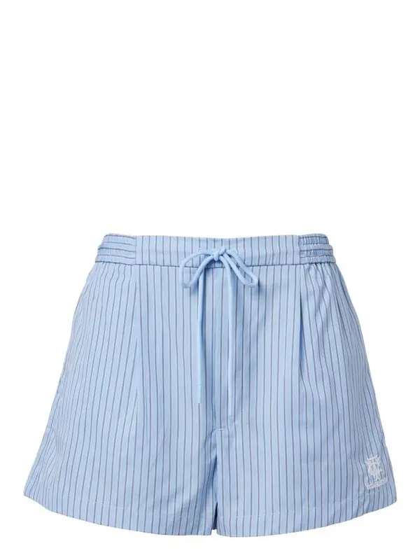 Polo Ralph Lauren Wimbledon Striped Cotton Shorts - Blue