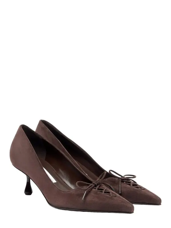 JIMMY CHOO Scarlett Suede Pointed Toe Pumps - Brown