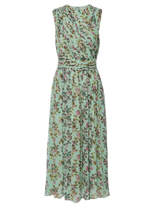 Ulla Johnson Celestina Floral Silk Chiffon Midi Dress - Multicoloured