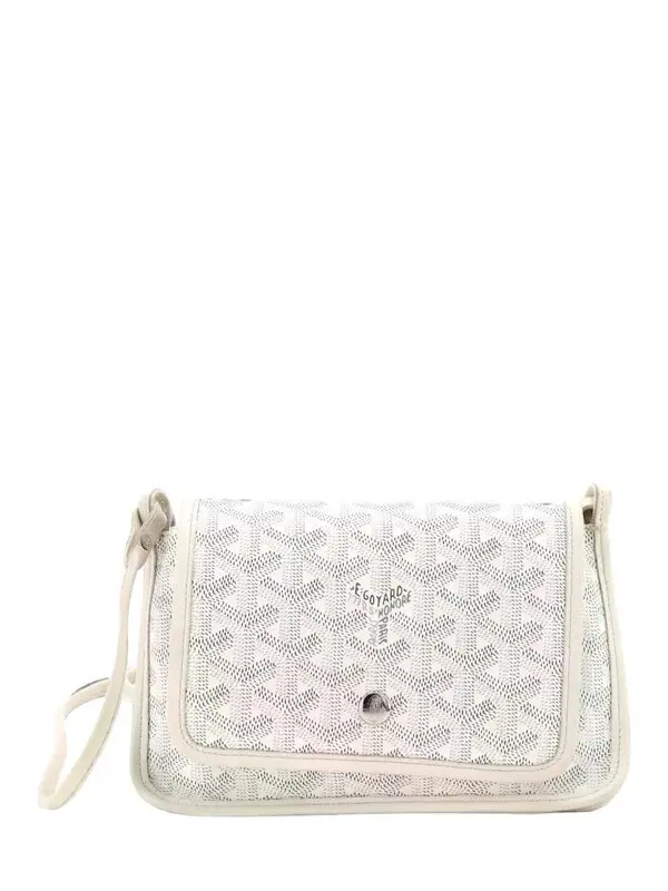 Goyard Plumet Clutch Wallet Coated Canvas Crossbody Bag - White