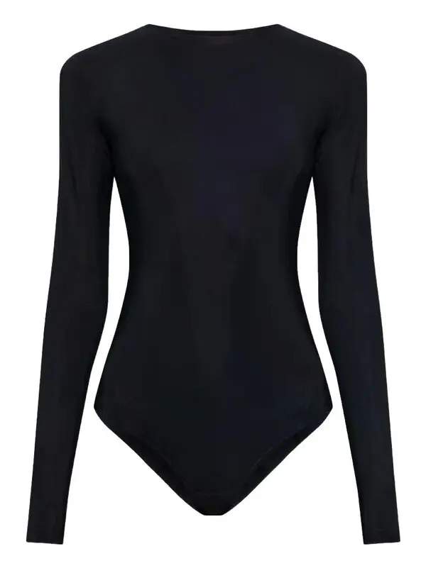 MAISON MARGIELA Long-sleeve Bodysuit With Signature Numbers Print - Black
