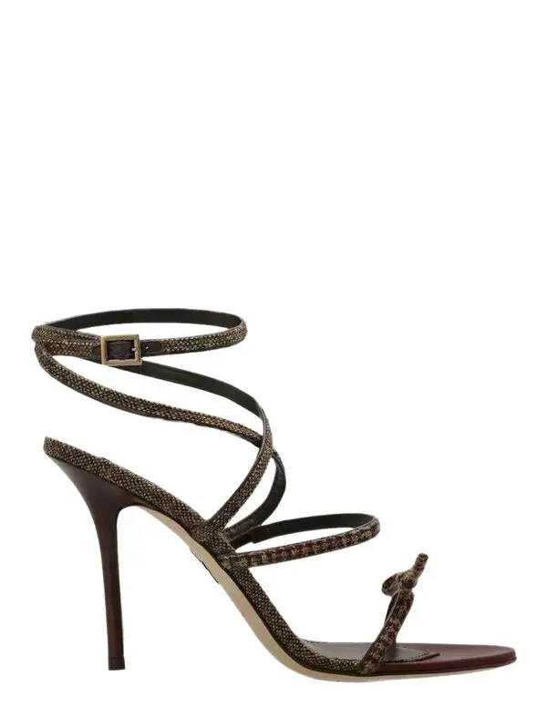 Dsquared2 Classic Check Bow-detail Sandals - Brown
