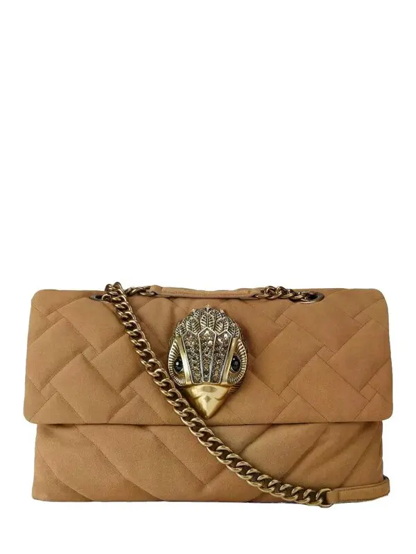 Kurt Geiger Large Kensington Quilted Suede Tote Bag - Brown