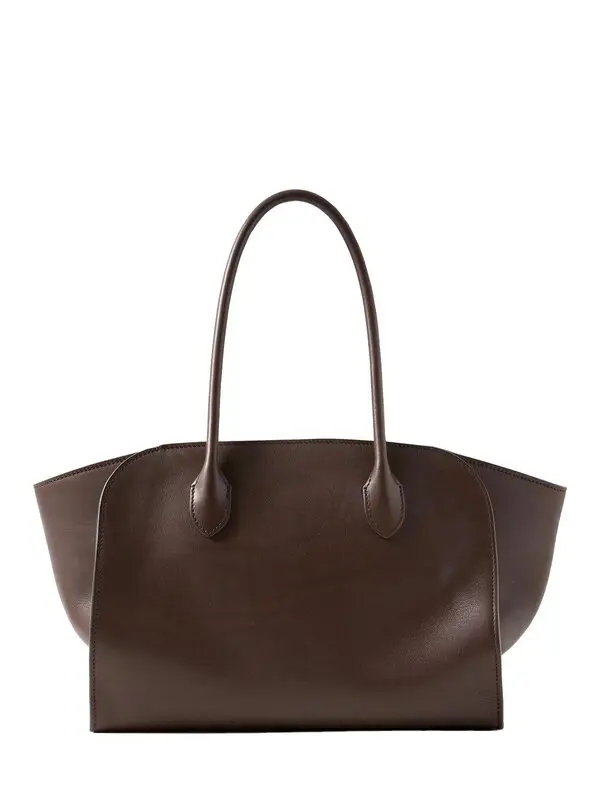 THE ROW Marlo 12 Leather Tote - Brown