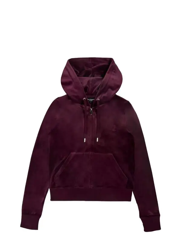 Juicy Couture Velour Zip-up Hoodie - Red