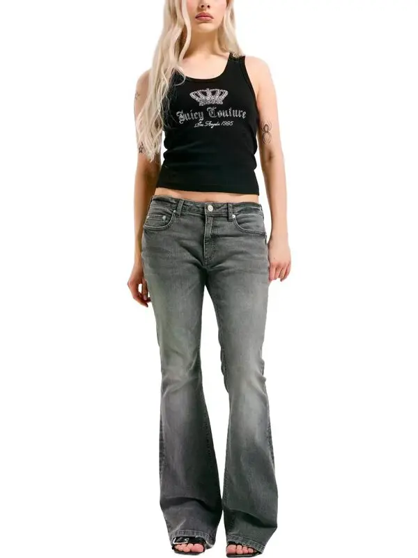 Juicy Couture Digi Embellished Flared Jeans - Grey