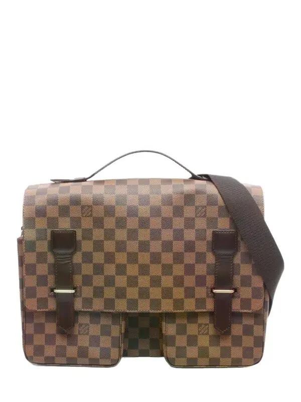 LOUIS VUITTON Damier Ebene Broadway Shoulder Bag - Brown