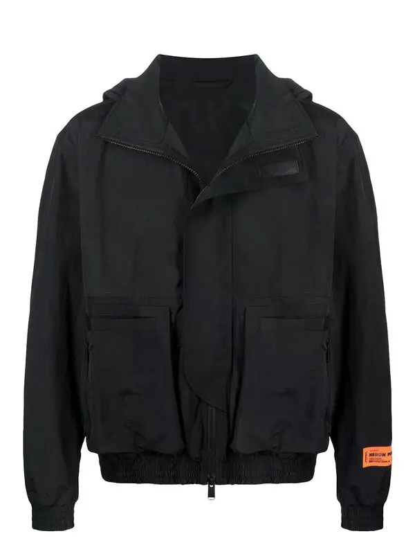 Heron Preston Logo-print Zip-up Jacket - Black