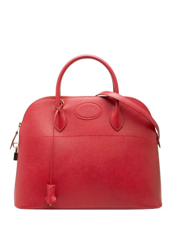 Hermès 1998 Courchevel Bolide 37 Satchel - Red