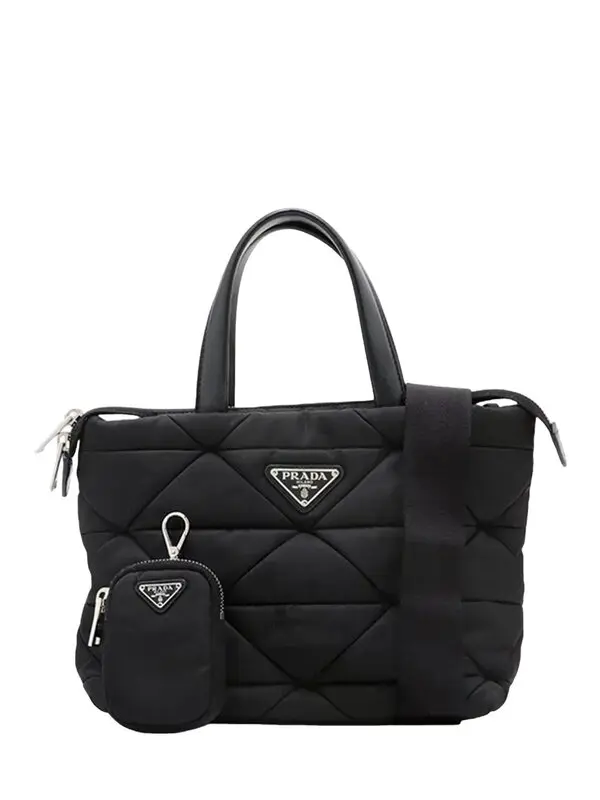 Prada Quilted Re-nylon Padded Satchel - Black