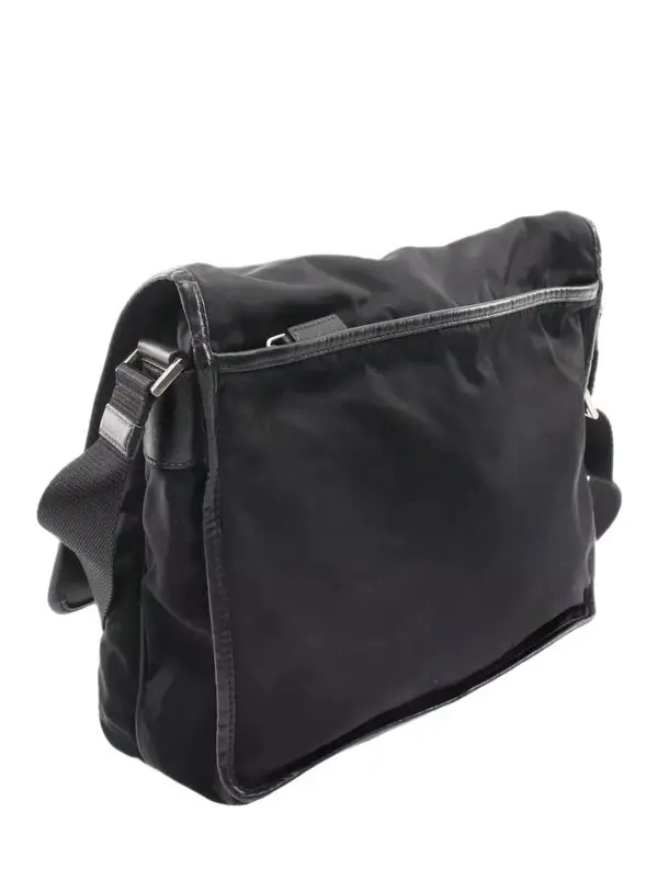 Prada Saffiano Leather Messenger Bag - Black