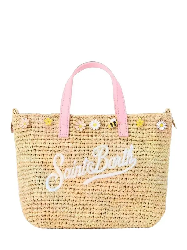 MC2 SAINT BARTH Mini Raffia Tote Bag - Neutrals