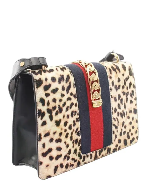 Gucci 2000s Small Sylvie Leopard-print Shoulder Bag - Neutrals
