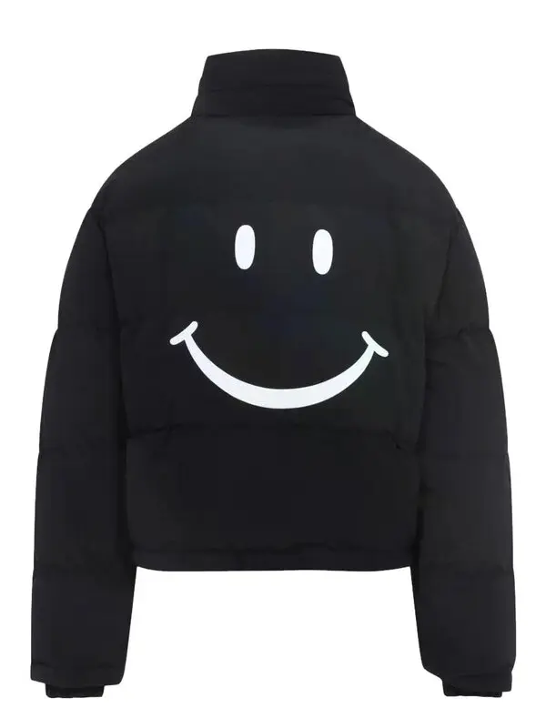 Moschino X Smiley Logo-print Padded Puffer - Black