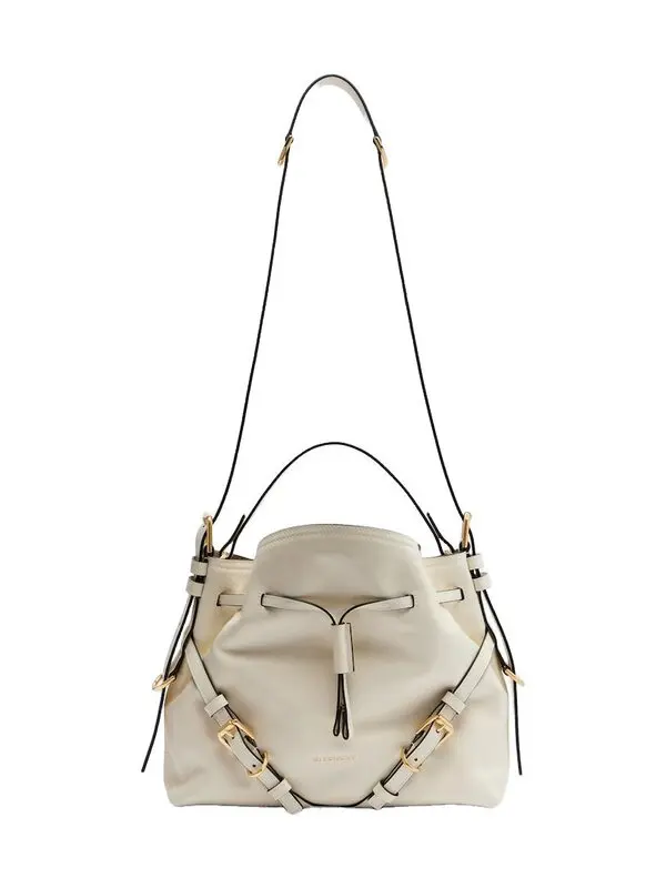 Givenchy Voyou Small Leather Shoulder Bag - White