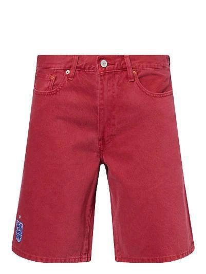 LEVI'S X World Cup England Baggy-fit Denim Shorts - Red