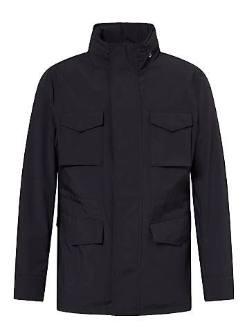 OSCAR JACOBSON M65 High-neck Woven Field Jacket - Navy