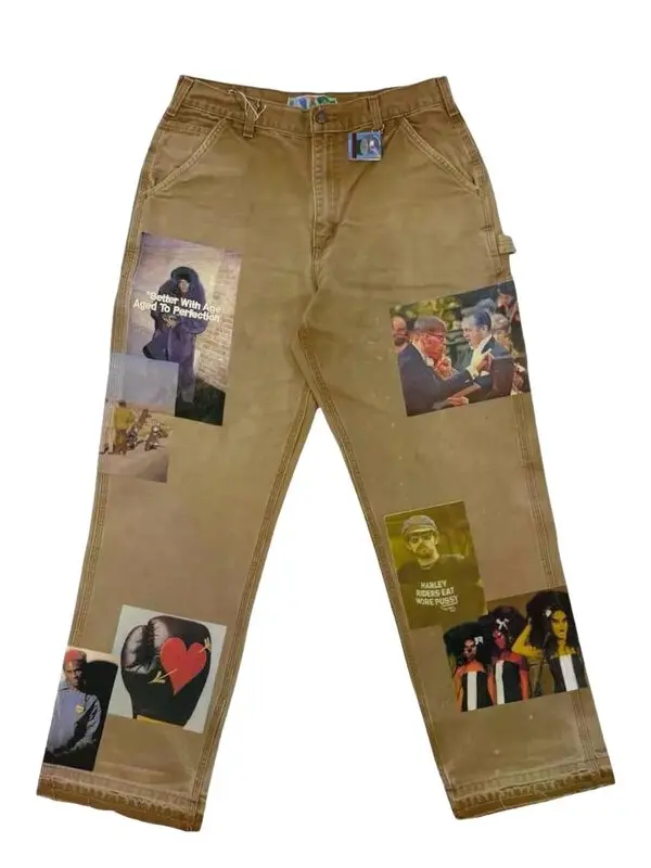 BETTER WITH AGE Patchwork Carpenter Trousers - Neutrals