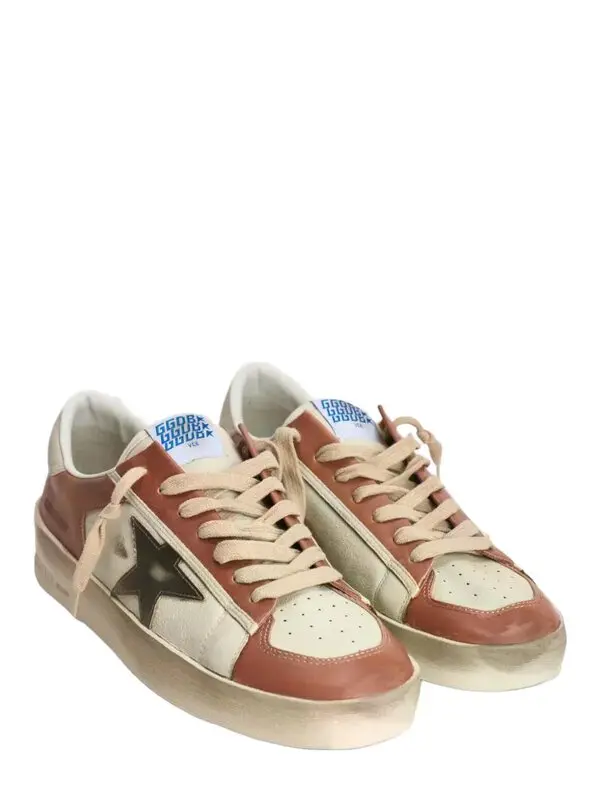 GOLDEN GOOSE Stardan Sneakers With Star Patch - Neutrals