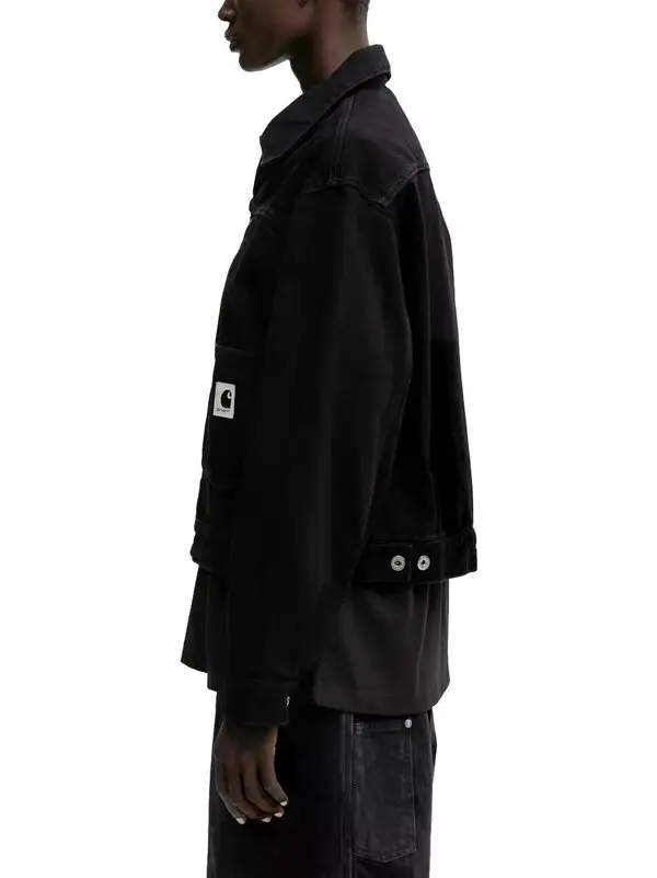 Carhartt Work In Progress Belmar Logo-patch Denim Jacket - Black
