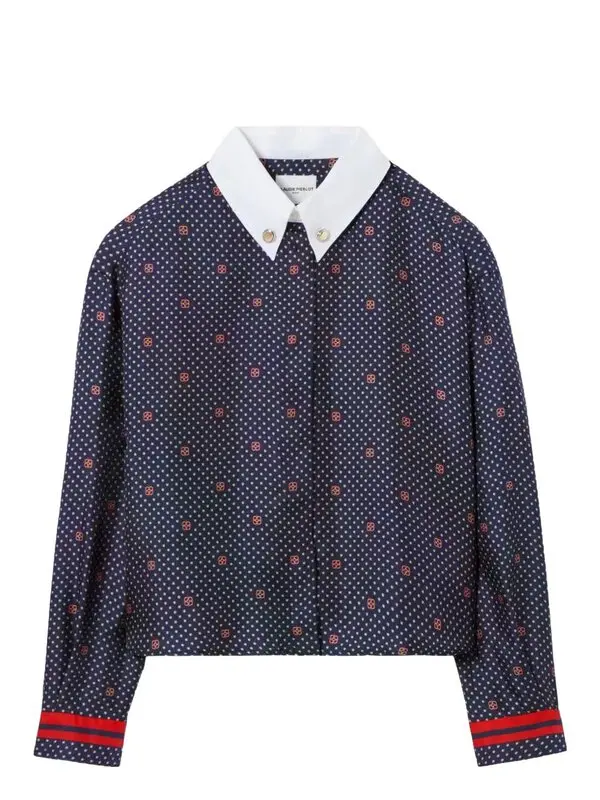 Claudie Pierlot Geometric-print Shirt - Blue