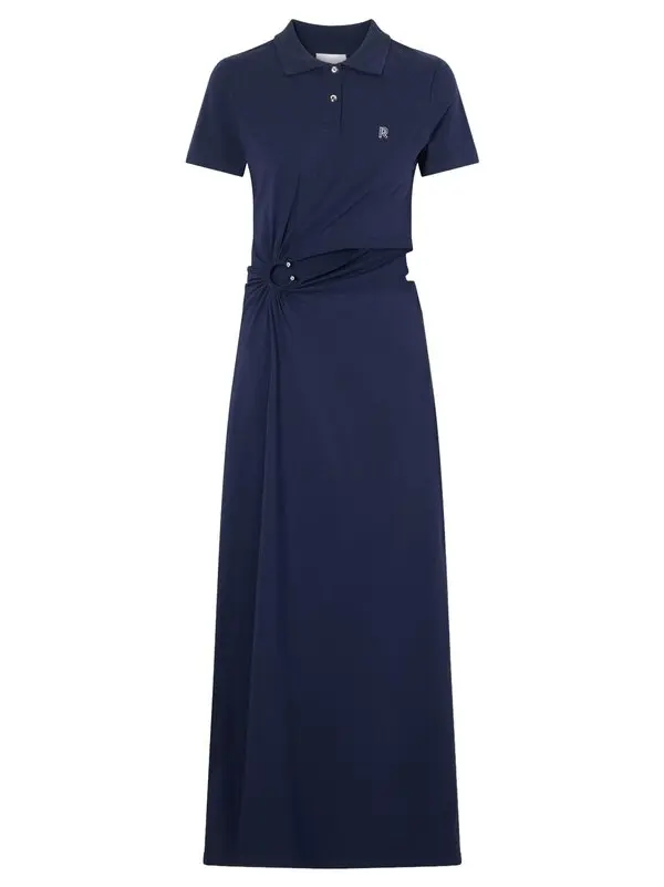 Rabanne Embellished Jersey Midi Dress - Blue