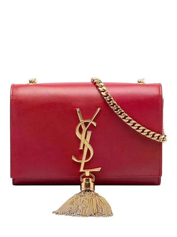 Saint Laurent Monogram Kate Tassel Crossbody Bag - Red