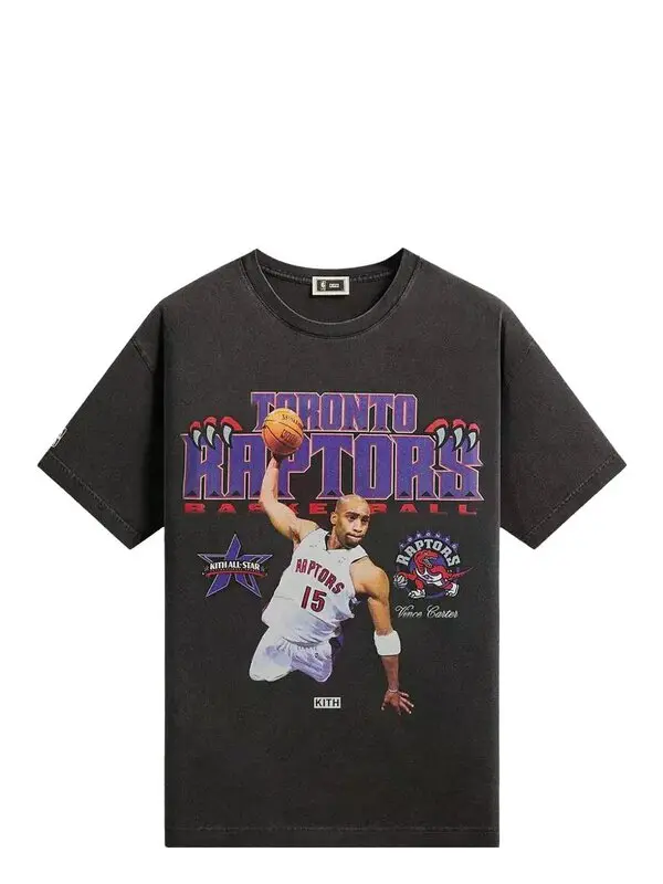 Kith X Nba Toronto Raptors Vince Carter Graphic-print T-shirt - Grey
