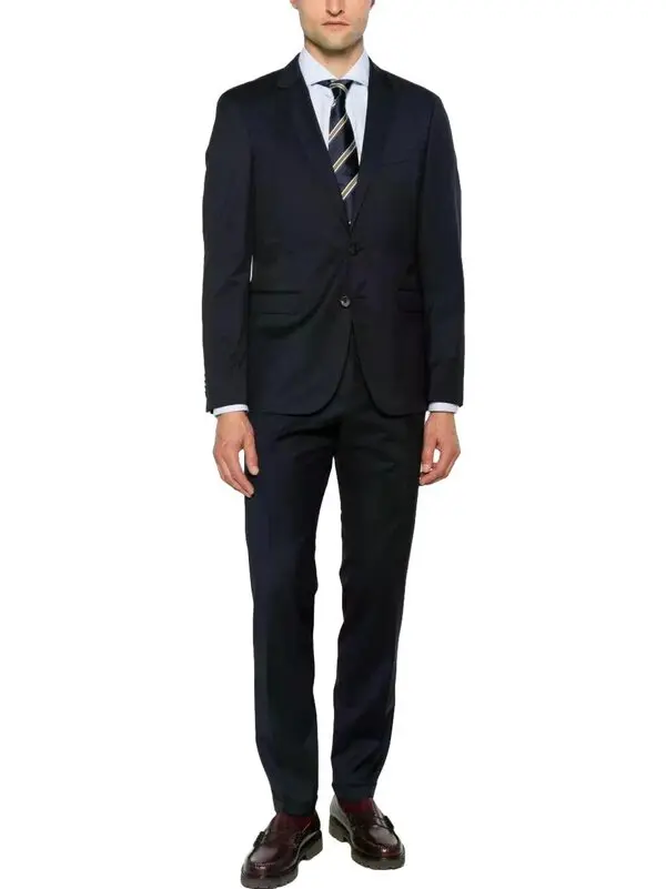 BOSS Single-breasted Wool Suit - Blue