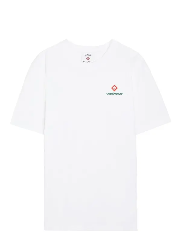 Casablanca Logo-print Cotton T-shirt - White