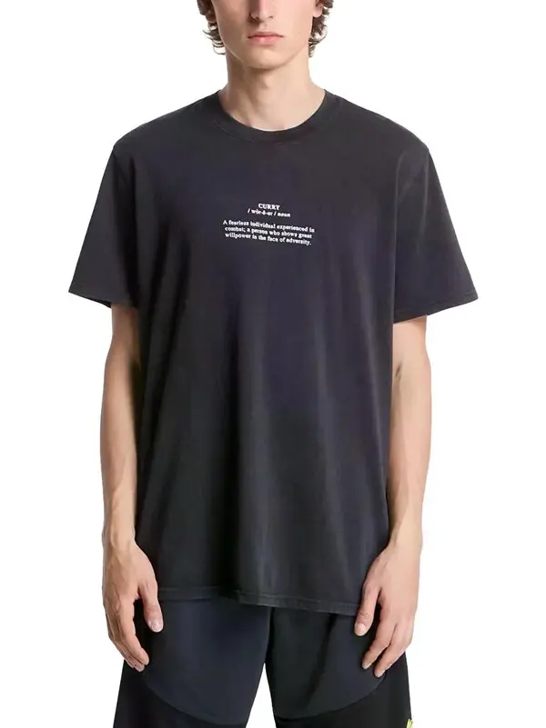 Under Armour Curry Noun Slogan-print T-shirt - Black