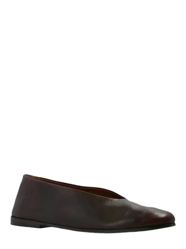 Marsèll Scivolo Leather Ballet Flats - Brown