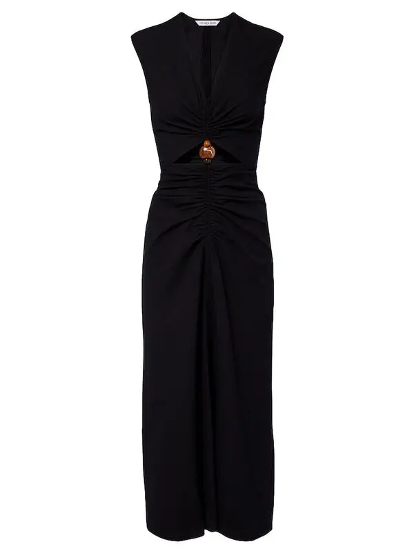 Veronica Beard Marisabel Cotton-blend Midi Dress - Black