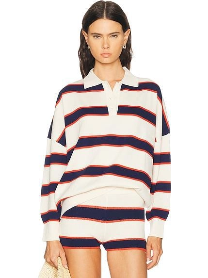 SEROYA Taby Sweater - Eggshell Stripe
