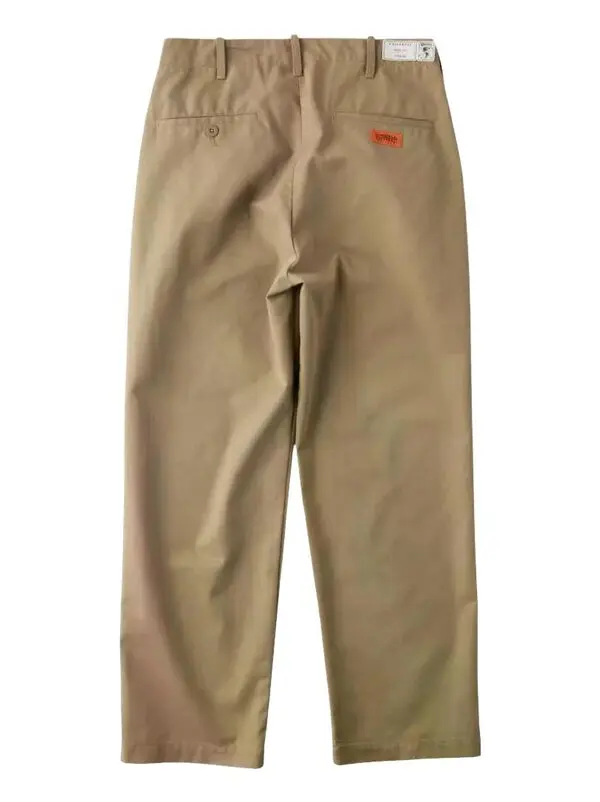 UNIVERSAL OVERALL Wide-leg Bio-wash Trousers - Neutrals