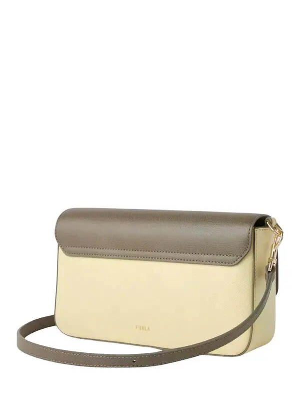 Furla Two-tone Leather Cross Body Bag - Neutrals