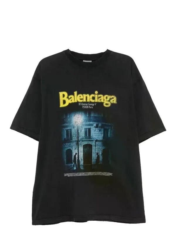 Balenciaga Graphic-print T-shirt - Grey