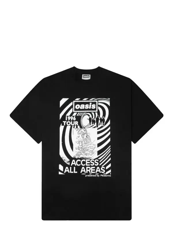 PLEASURES X Oasis All Access T-shirt - Black