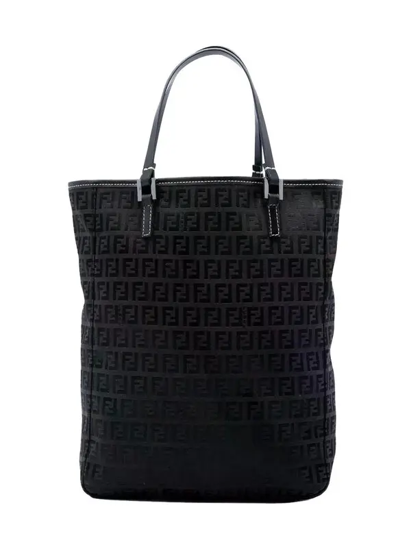 Fendi Zucchino Canvas Tote Bag - Black