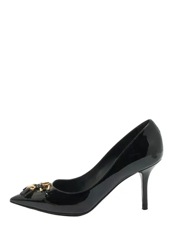 LOUIS VUITTON Patent Leather Pointed Toe Stiletto Pumps - Black
